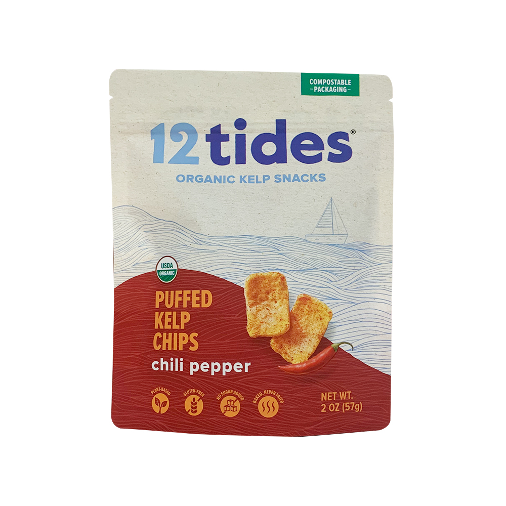 Custom Printed Home Compostable Resealable Stand Up Potato Chips Bag ...